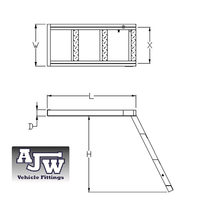 1 x Pull Out Underfloor 3 Rung Step Slide Safety Trailer Truck HGV ...