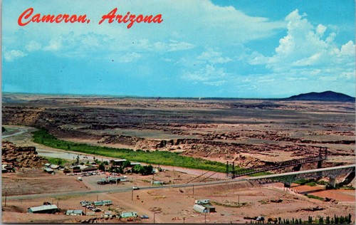 Cameron Arizona AZ US 89 Aerial View Colorado River Suspension Bridge ...