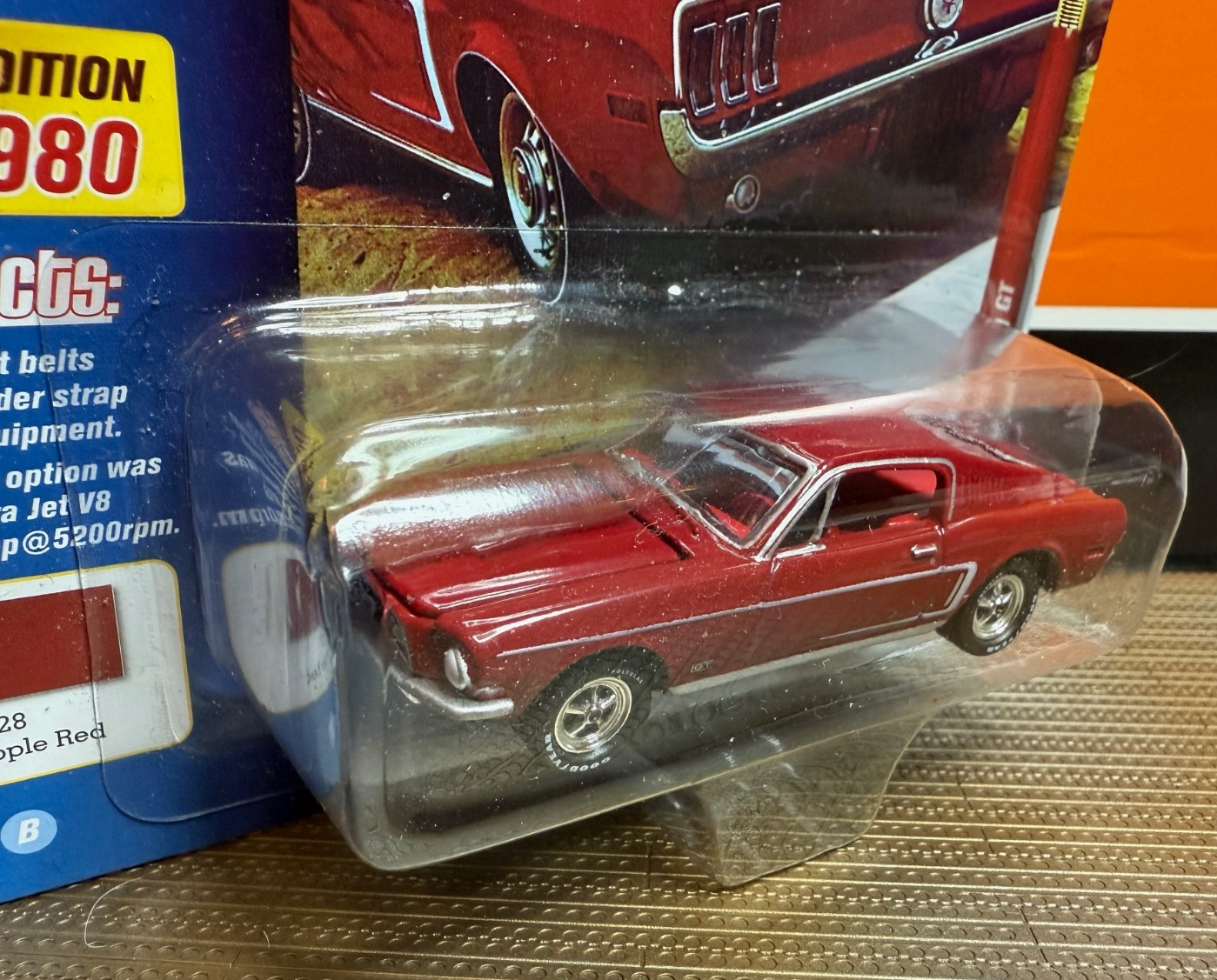 1/64 JOHNNY LIGHTNING MUSCLE CARS USA CLASS OF 1968 MUSTANG GT RED PONY ...