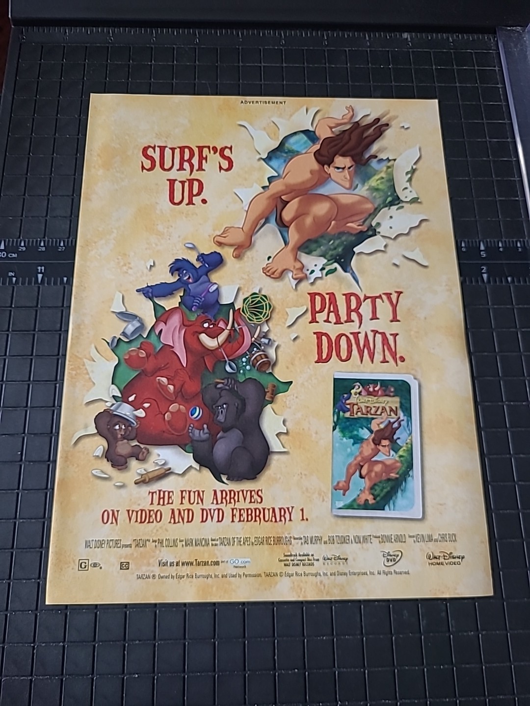Tarzan Disney Vhs 2000 Print Ad 8x11 Great To Frame | eBay