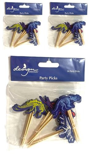 72-pk Design Design DINOSAUR Birthday Party Picks for Cupcakes + More ...