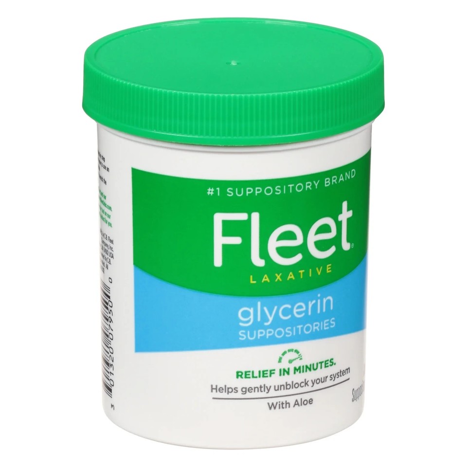 Fleet Laxative Glycerin Suppositories for Adult Constipation, 50 Count ...