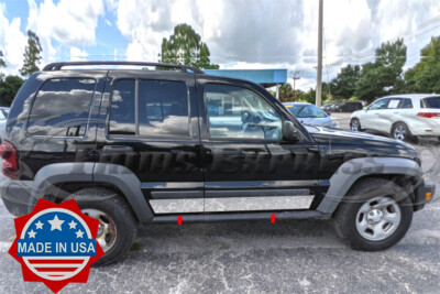 2002-2007 Jeep Liberty Rocker Panel Trim Side Molding Stainless Steel 7 ...