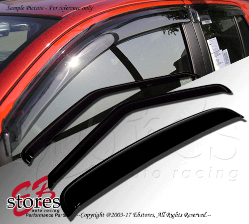 3pcs JDM Outside Mount Visor Rain Top Deflector Combo Mini Paceman R61 ...
