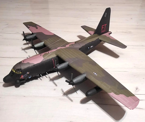 FOUR! AC-130 Spectre Gunships C-130 Hercules Scale printable Paper Card ...