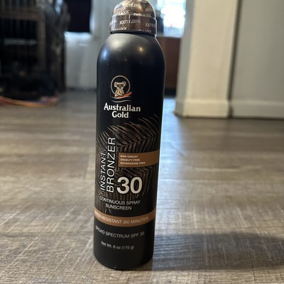 Australian Gold Instant Bronzer SPF 30 Continuous Sunscreen Spray - 6oz ...