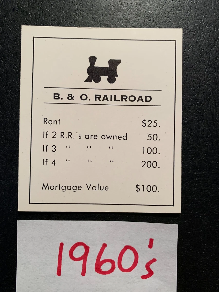 B And O Railroad Monopoly