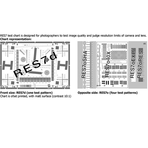 Tiffen DANES-PICTA RES7 Resolution Test Chart for Electronic Cameras ...