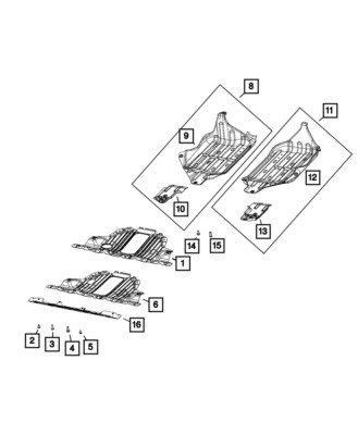 Genuine Mopar Front Belly Pan 68306725ab | eBay