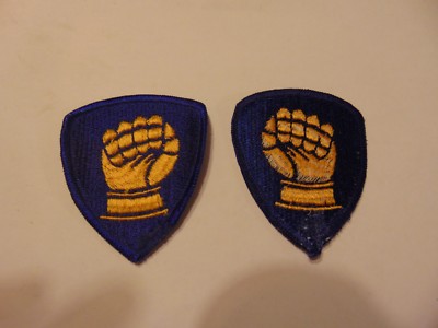 MILITARY PATCH SEW ON COLORED OLDER 46TH DIVISION THE FIST | eBay