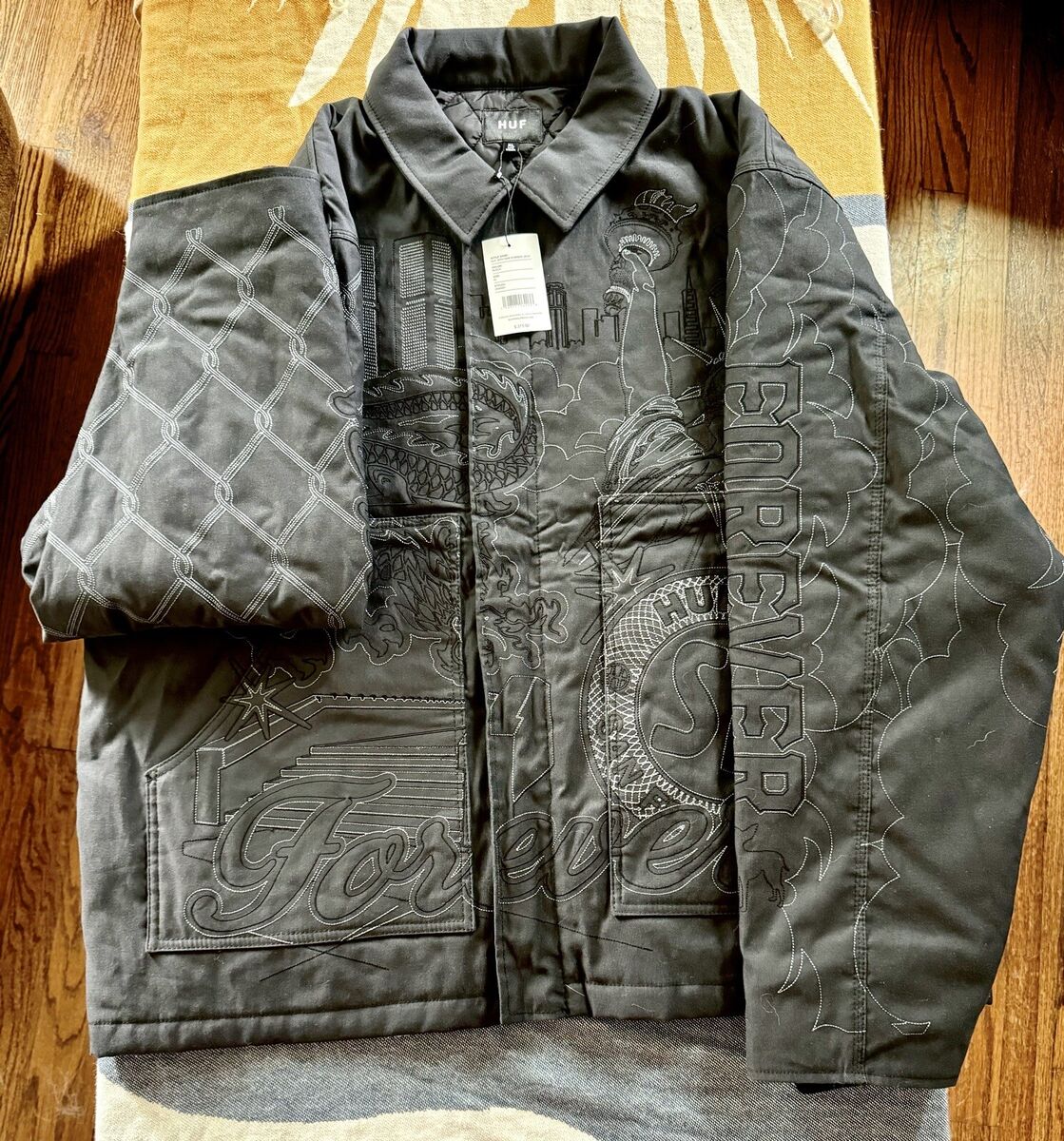HUF 20th Embroidered Bomber Jacket - XL - Brand New - SOLD HUF 20th Embroidered Bomber Jacket - XL - Brand New - SOLD