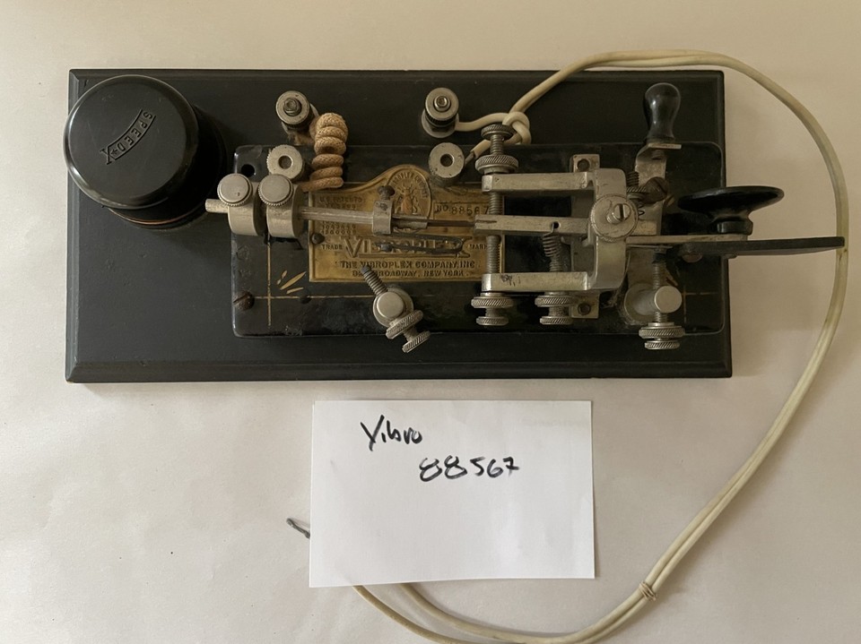 Vibroplex Telegraph Key Bug - SN 88567 – Blue Racer Model 4 - 1921-23 ...