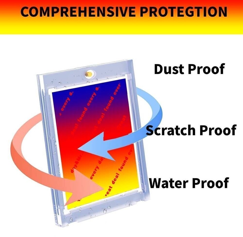 5-50 Pack Magnetic Trading Sports Card Holders 35pt One-Touch Hard UV Protection | eBay