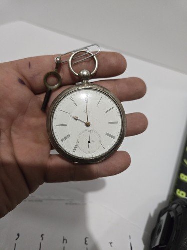 Vintage St. Imiers B. Geer Key Pocket Watch 15j Silver Plated Large | eBay
