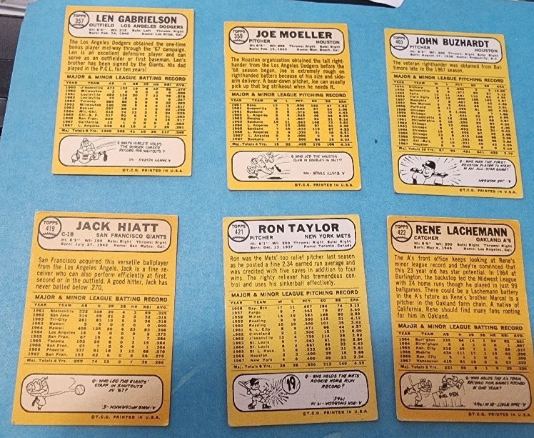 1968 Topps Baseball Lot of 43 cards Pictures shown NO DUPLICATE cards ...
