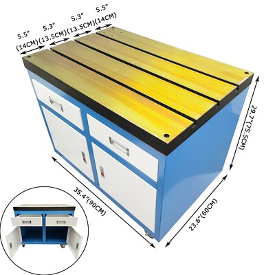 Tapping Machine Series Table Removable T-slot Workbench with Drawers 35 ...