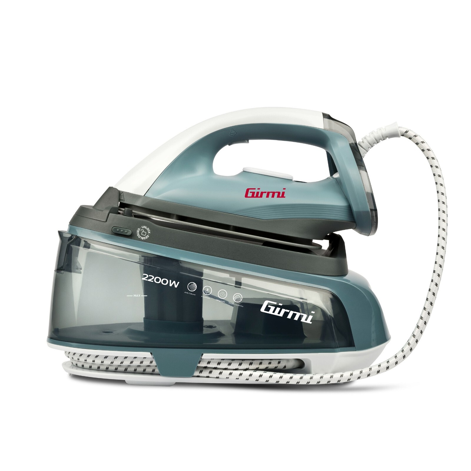 Girmi SS04 Steam Generator Iron Auto Fill Light Blue EX DEMONSTRATION ...