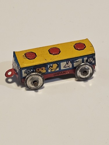 Vintage Tin Litho Circus Train Car, Caboose - Made In Japan Toy Train ...