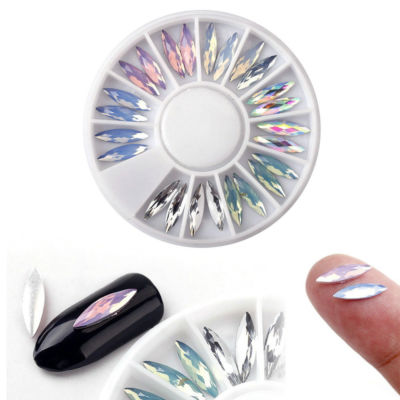 24pcs NAILS ART 6CM 3D NAIL GEMS JEWELS DESIGN CRAFT WHEEL FLATBACK ...