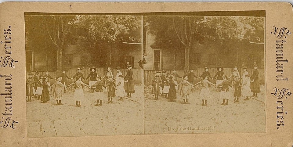 Kids Game "Drop the Handkerchief" c 1880s Stereoview | eBay