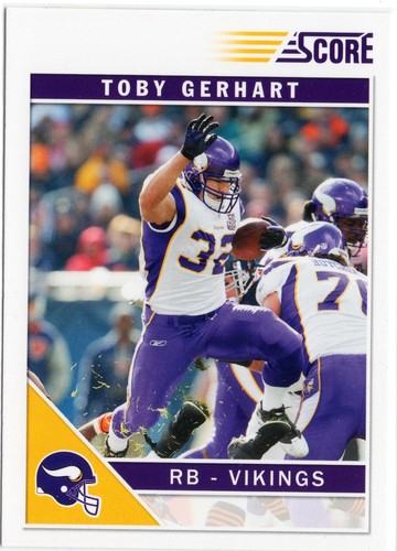2011 PANINI SCORE FOOTBALL #166 TOBY GERHART MINNESOTA VIKINGS | eBay