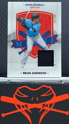 Brian Anderson - 2021 Americas Pastime Swatches #84 - Marlins - BLUE SP ...