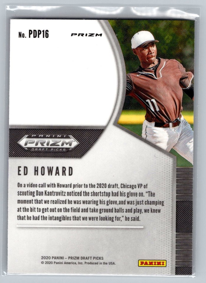 2020 Panini Prizm Draft Picks #PDP16 Ed Howard Hyper Red and Purple NrMt-Mint | eBay