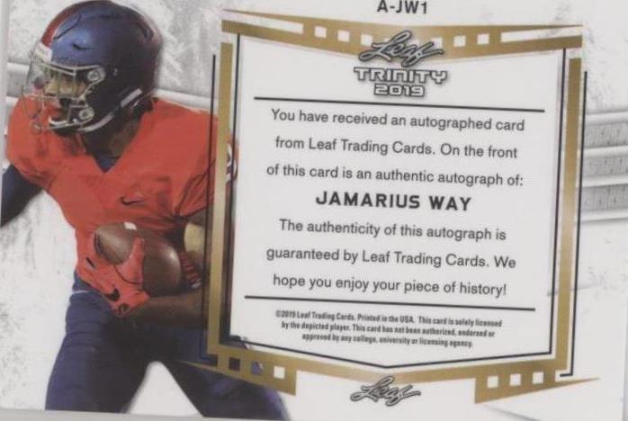 Las mejores ofertas en 2019 Leaf Trinity Jamarius Way #A-JW1 | eBay