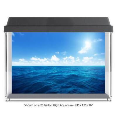 Smooth Open Ocean Polyester Fish Tank Glass Back Drop Aquarium ...