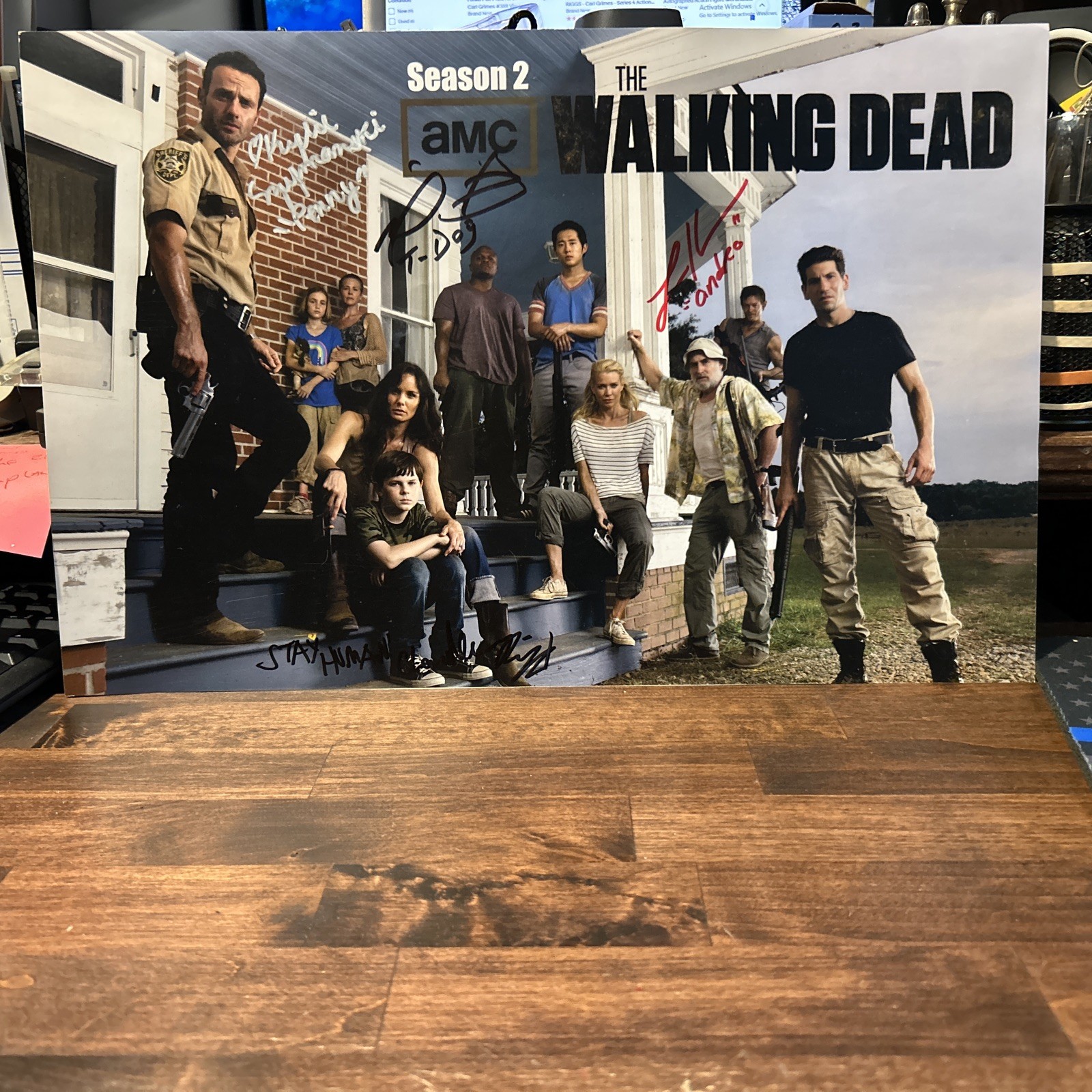 Walking Dead Season 2 Cast Photo , Signed By 4 Actors | eBay