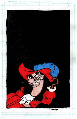 CAPTAIN HOOK COLOR PINUP II~ANTHONY CACIOPPO~NEW ART! | eBay