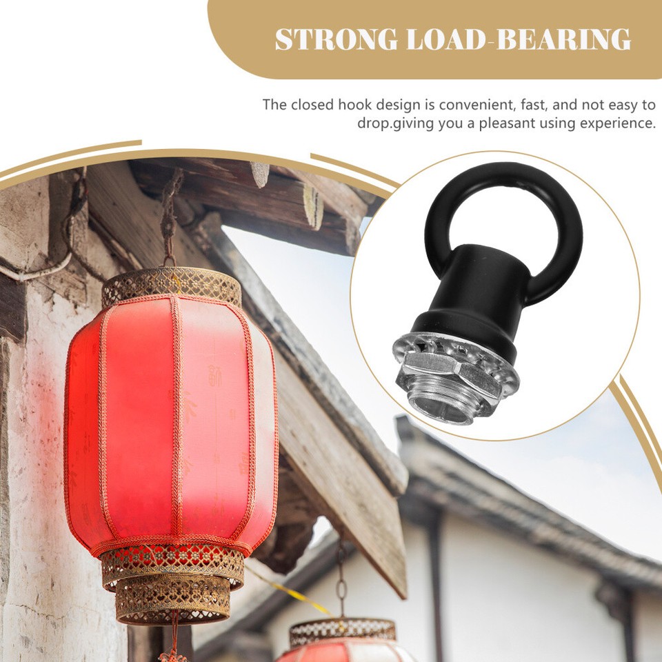 6pcs Hanging Lamp Hook Rings Chandelier Ring Shape Loop Hanging Light ...