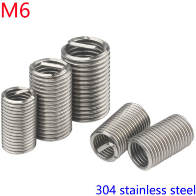 M6 x 1.0 Helicoil Thread Insert 304 Stainless Steel Thread Repair Wire ...