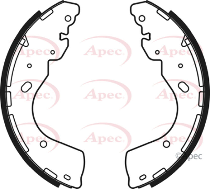 Rear Brake Shoes Set Fits Nissan Navara 2005- Ford Ranger 2011- 1727211 ...