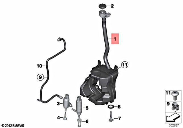 BMW 61669800910 Windshield Washer Reservoir for sale online | eBay