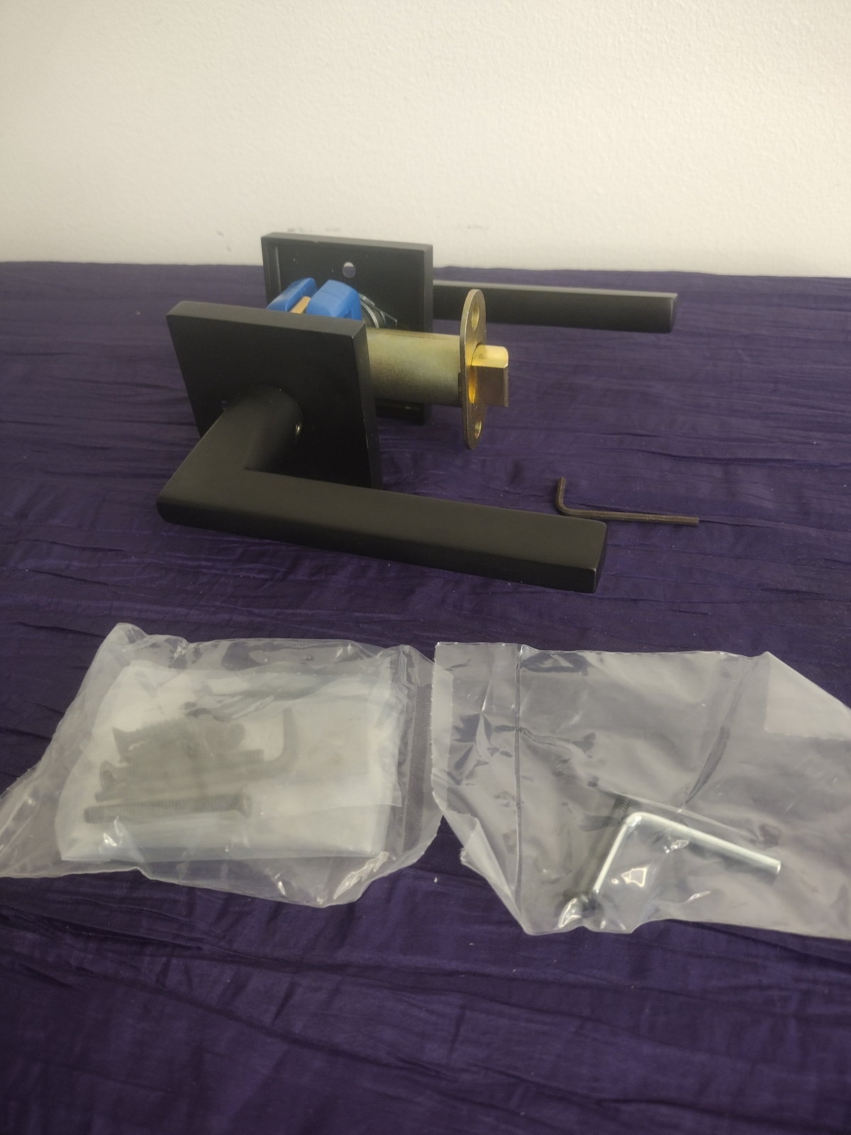 Emtek 5210HLOUS19LH Helios Left Handed Privacy Door Lever Set with ...