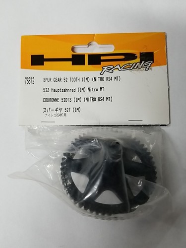 RC HPI Nitro RS4 MT 52 Tooth 32 Pitch Spur Gear Plastic Black (1) 76872 ...