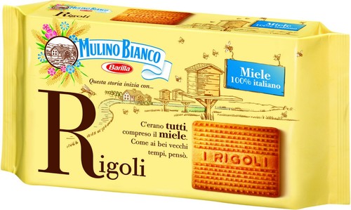 BISCOTTI MULINO BIANCO RIGOLI 400 gr FROLLINI CON MIELE MILLEFIORI ...