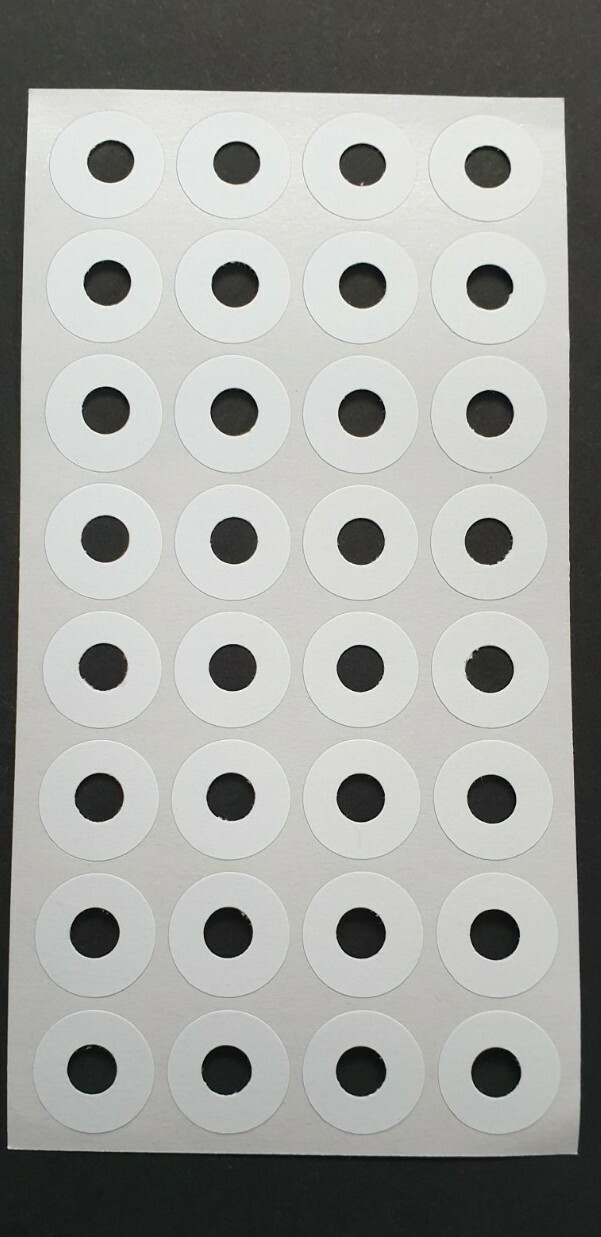 White ring Hole Page Reinforcers Self Adhesive Stickers Home Office ...
