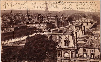 CPA PARIS Panorama des 7 Ponts (302782) | eBay