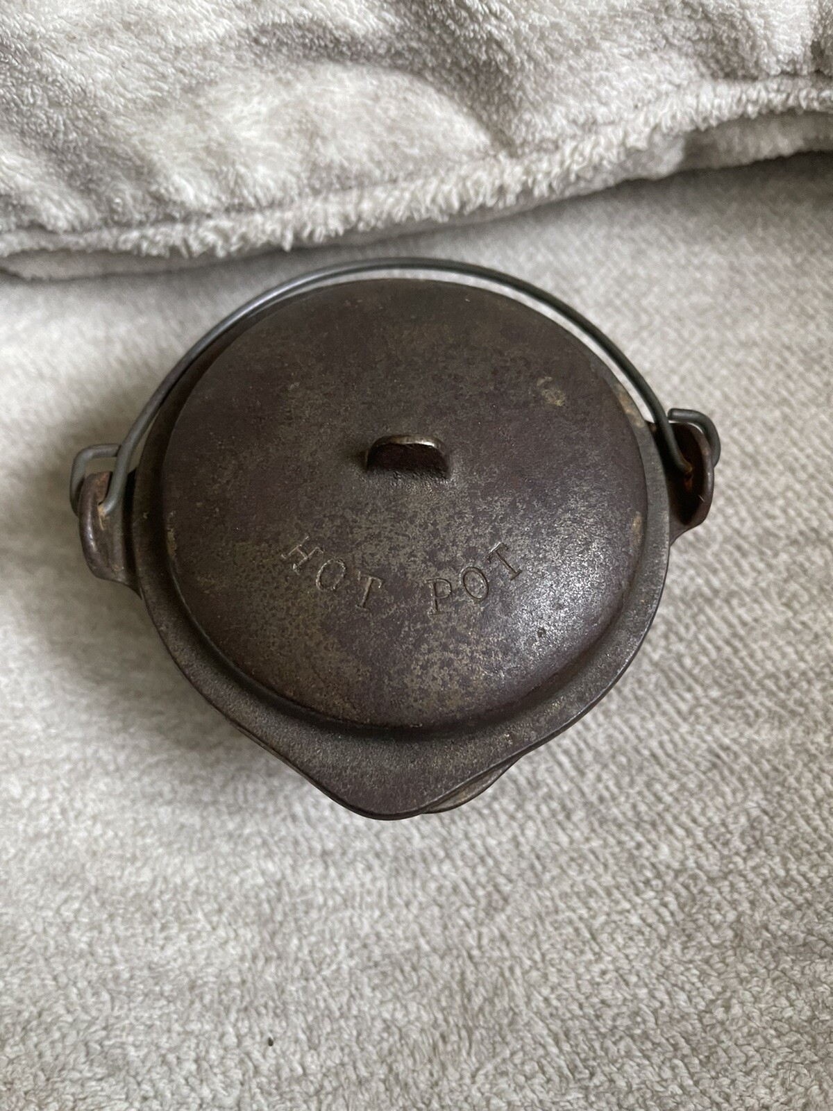 Wagner Ware Cast Iron Hot Pot With Lid #1364 Mini Salesman Toy | eBay
