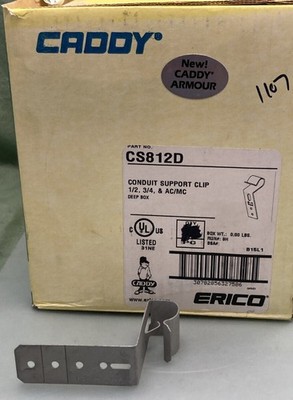 QTY 2 ERICO CADDY CS812D Spring Steel 1/2"/3/4" EMT Stud Attachment | eBay