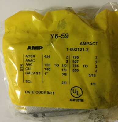 TE CONNECTIVITY AMPACT WEDGE CONNECTOR, 795 SERIES, 0-500KV, Y6-59, 1 ...