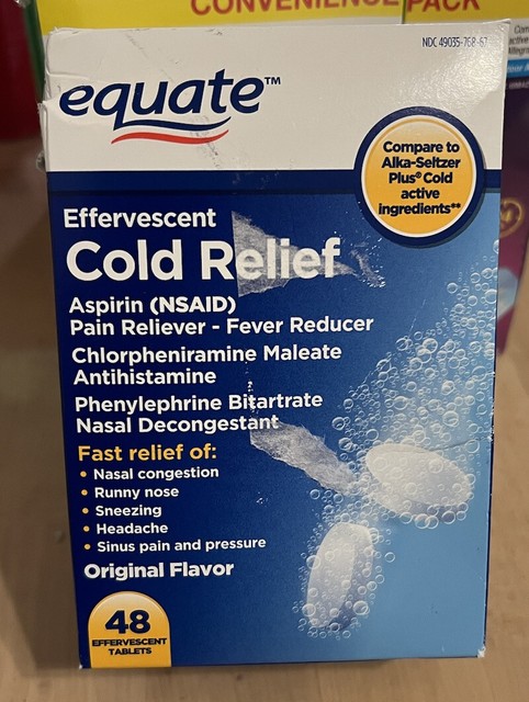 Equate Cold Relief Original Flavor Effervescent - 48 Tablets for sale ...