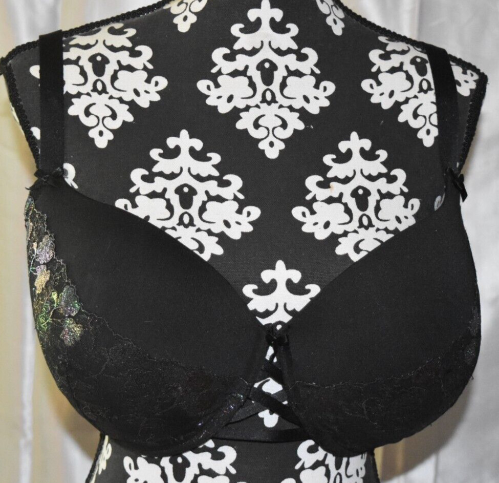 Cacique Seriously Sexy Boost Balconette Bra 40F Black… - Gem