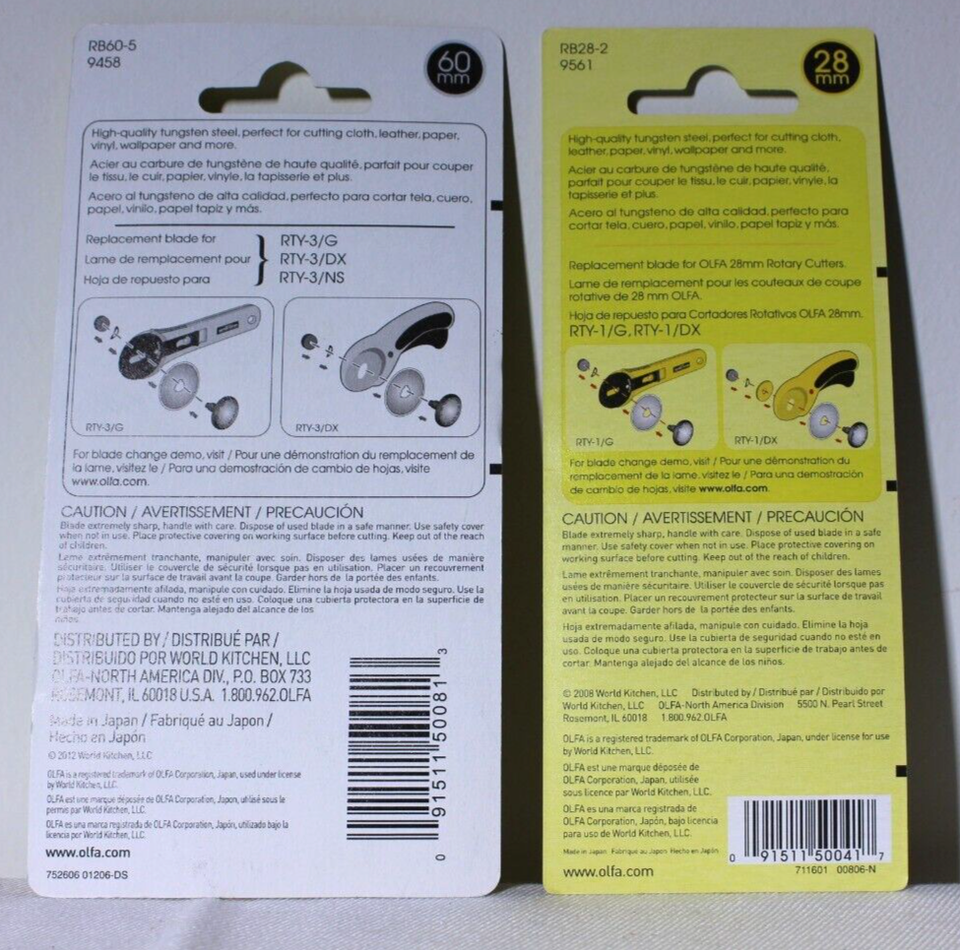 OLFA RB28-2 28 mm 2 Pack and OLFA 60 mm 5 Blades | eBay