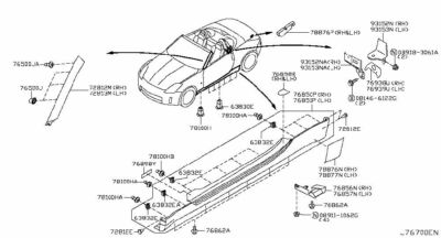 NISSAN Genuine OEM FINISHER FRONT PILLAR RH 76836-CF400 | eBay