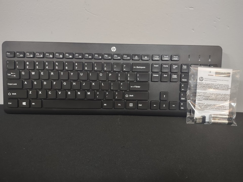 HP 230 Wireless Keyboard Windows 11 10 Chrome OS QWERTY Dongle 3L1E7AA# ...