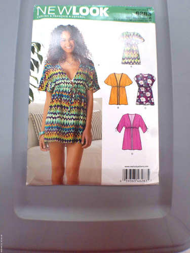 New Look Pattern 6283 Ms Mini-Dress~Tunic~Cover-Up w/Sleeve Variations ...