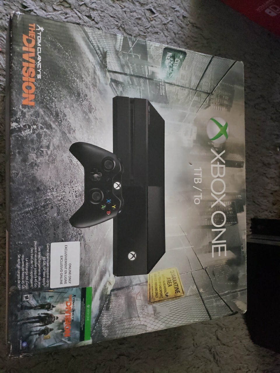 Empty Box Only Xbox One 1TB Console Tom Clancy's The Division Emty Box ...